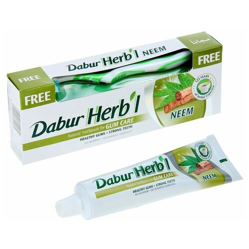 Набор Dabur Herb'l ним зубная паста, 150 г + зубная щётка 1865420