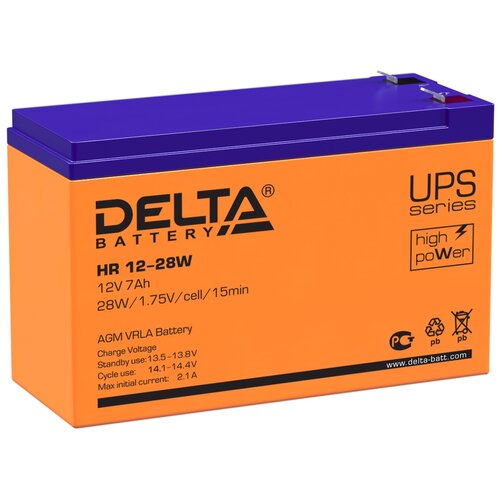 Аккумуляторная батарея DELTA Battery HR 12-28 W 12В 7 А·ч
