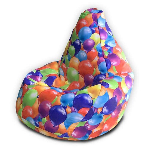 MyPuff кресло-мешок Груша, размер XXL-Миди, мебельный хлопок, Воздушные шары