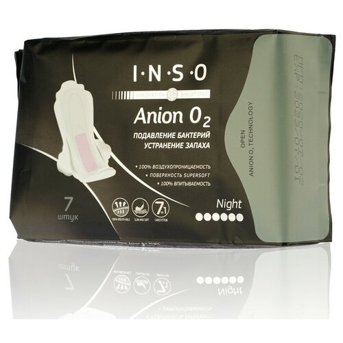 Прокладки гигиенические Inso Anion O2 Night, 7 шт.