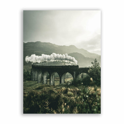Постер, плакат на бумаге / Train / Поезд / Размер 40 x 53 см