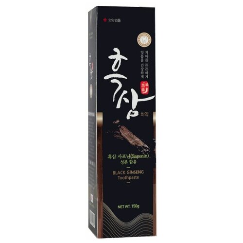 Зубная паста Hanil Black Ginseng на основе черного женьшеня, 150 мл, 130 г