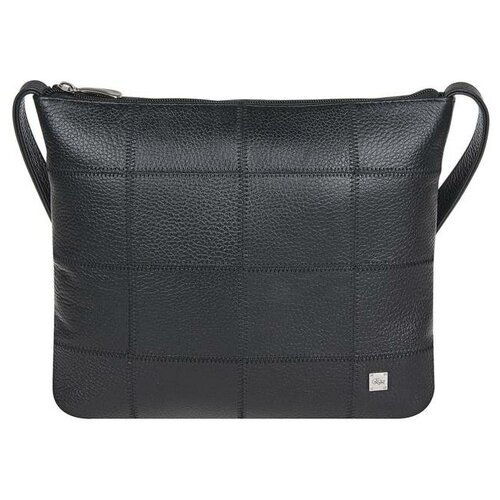Сумка планшет Franchesco Mariscotti Оригинальная, модная, вместительная женская сумка 111154, фактура зернистая, рельефная, черный