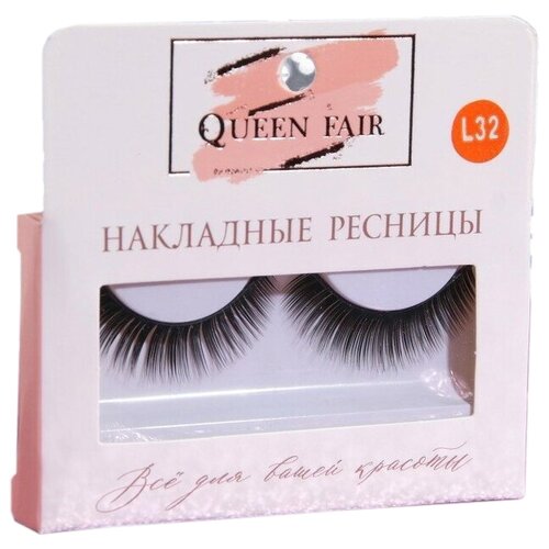 Queen Fair Ресницы накладные с клеем L32, L, черный