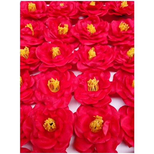 Декоративное флористическое мыло. Цветок лотоса. Цвет красный Диаметр цветка 6,5-7 см. Упаковка 36 шт.