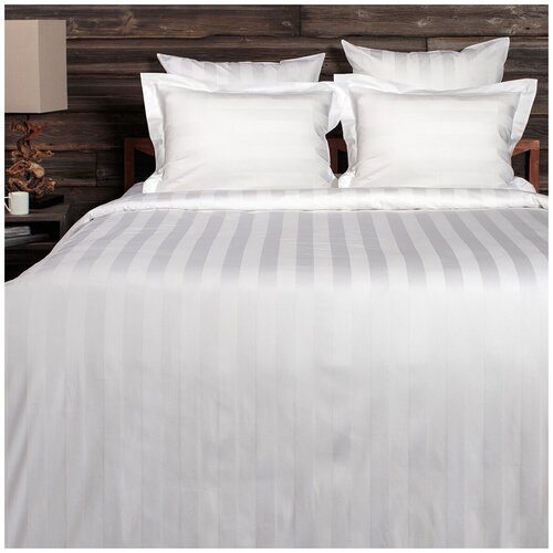 Комплект постельного белья La Prima постельное бельё мако-сатин белоснежный, размер Евро (200x220см)