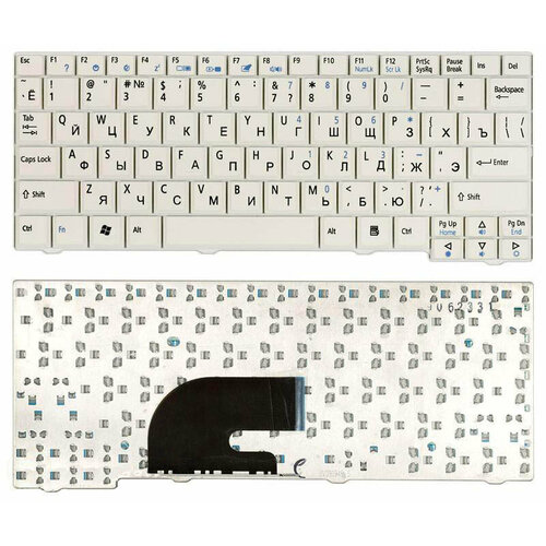 Клавиатура для ноутбука NSK-AJJ0R белая