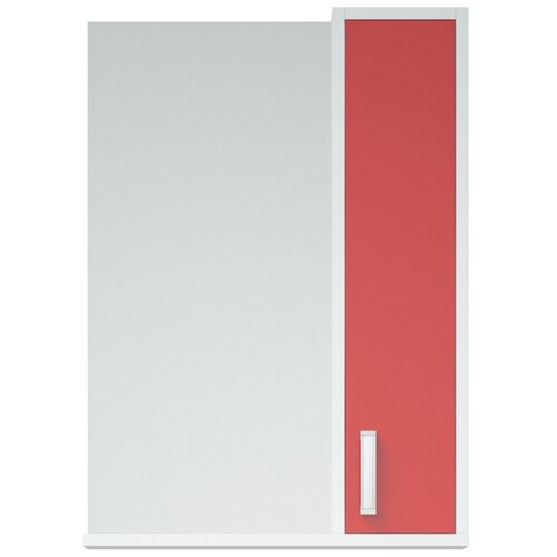 Зеркальный шкаф Corozo Колор 50 подвесной белый глянец/красный SD-00000697