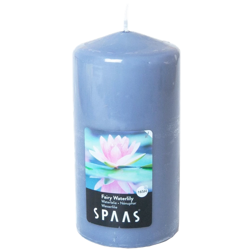 Свеча Spaas Fairy Waterlily арома столбик, серый