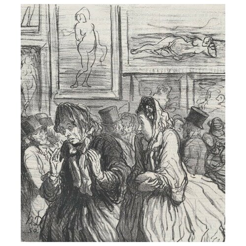 Репродукция на холсте Еще больше Венеры в этом году . всегда Венеры! . как будто там были какие-то женщины, созданные из "Зарисовок из Салона", опубликованные в "Чаривари", 10 мая 1865 г. Домье Оноре 30см. x 35см.