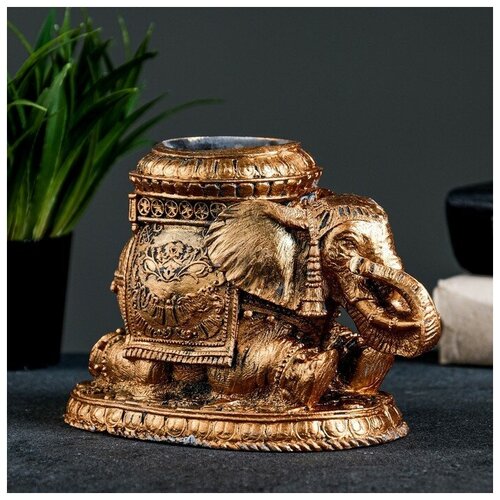 Хорошие сувениры Карандашница "Слон" бронза, 12х10х10см