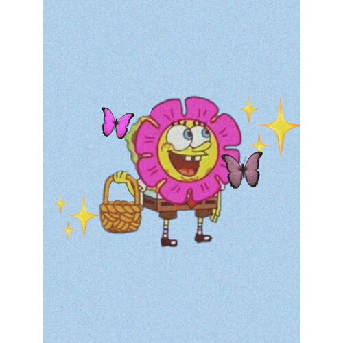 Плакат, постер на бумаге SpongeBob/Губка Боб/комиксы/мультфильмы. Размер 30 х 42 см