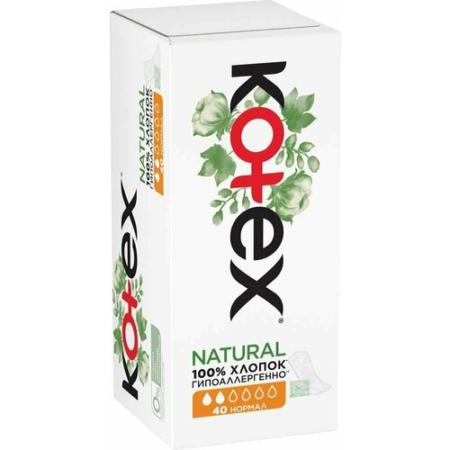 Kotex Прокладки ежедневные Natural Normal, 40 шт/уп, 1 уп /