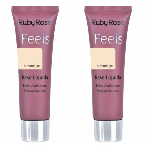 RUBY ROSE Тональная основа Feels almond Миндаль, 2 шт