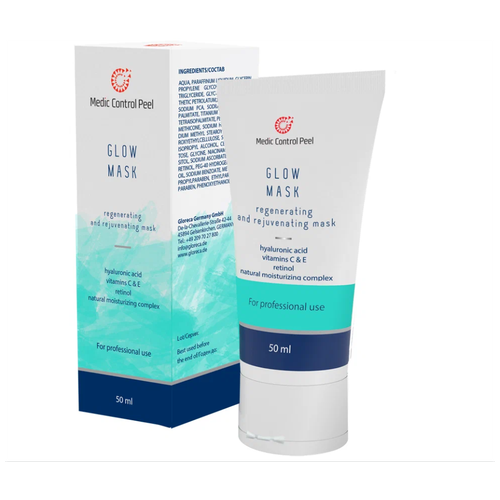 Маска с гиалуроновой кислотой, ретинолом и витамином С, 50 мл/ Glow Mask, Medic Control Peel