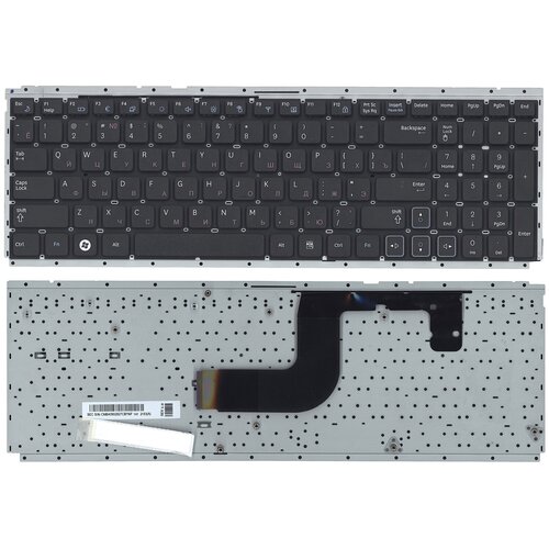 Клавиатура для ноутбука Samsumg RV511 черная с частью корпуса