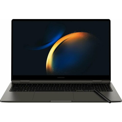 Ноутбук Samsung Galaxy book 3 360 NP750 NP750QFG-KA1US, 15.6", 2023, трансформер, AMOLED, Intel Core i7 1360P, Intel Evo 2.2ГГц, 12-ядерный, 16ГБ LPDDR4x, 1ТБ SSD, Intel Iris Xe graphics, Windows 11 Home, графитовый