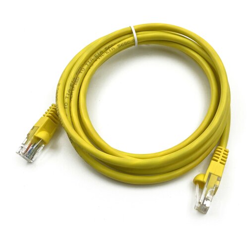 Патч-корд Buro UTP 4 пары cat5E CCA molded 2м желтый RJ-45 (m)-RJ-45 (m)