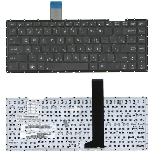 Клавиатура для ноутбука Asus AEXJ1Q02010 черная без рамки, плоский Enter
