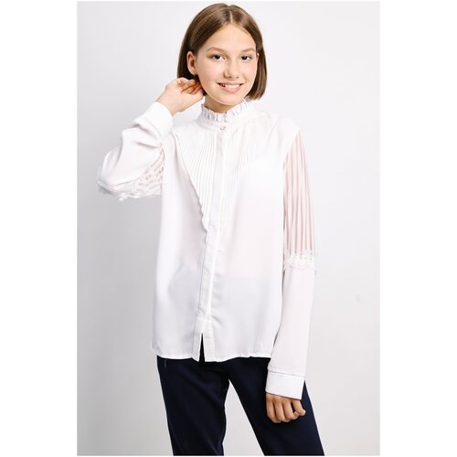Школьная блуза miasin, размер 164, белый
