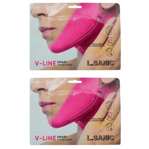 Маска-бандаж для коррекции овала лица L.Sanic V-Line Smart Lifting Mask, 2 шт