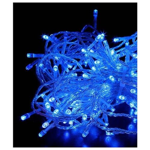 Светодиодная гирлянда 24V Premium Led 200 синих LED ламп 20 м, прозрачный силикон, соединяемая, IP54, BEAUTY LED
