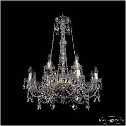 Люстра Bohemia Ivele Crystal 1411 1411/8+4/240/h-83/G, E14, 480 Вт, кол-во ламп: 12 шт.