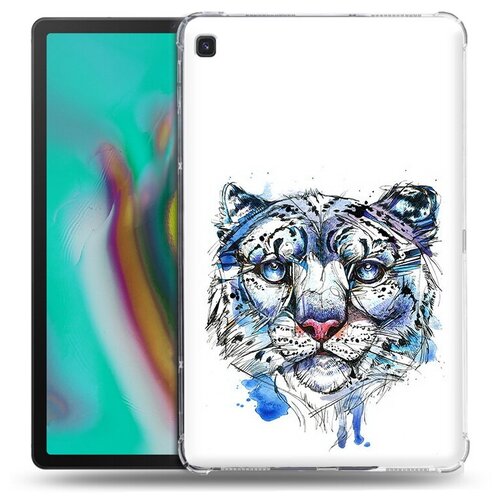 Чехол задняя-панель-накладка-бампер MyPads водяной тигр для Samsung Galaxy Tab S5e 10.5 SM-T720/T725 (2019) противоударный