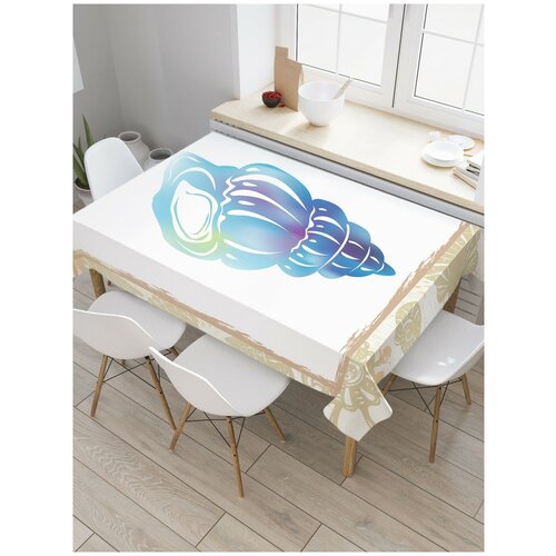 Скатерть прямоугольная JoyArty на кухонный стол "Большая раковина" из оксфорда, 120x145 см
