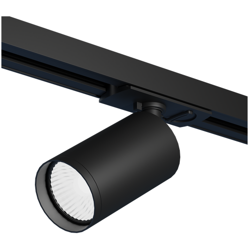 Трековый светильник спот GUN для однофазного трека, цвет: черный, поворотный плафон, металл, GU10