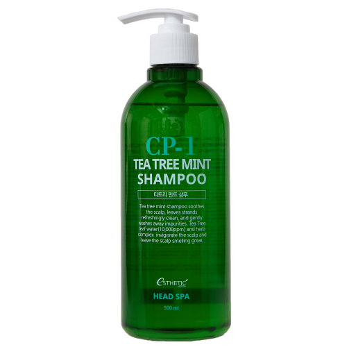 Шампунь для волос успокаивающий с экстрактом мяты и чайного дерева ESTHETIC HOUSE CP-1 Tea Tree Mint Shampoo 500 мл Корея
