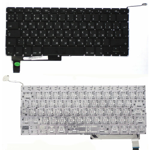 Клавиатура для ноутбука Apple MacBook Pro 15 MC723 с SD, большой ENTER, Русская, Чёрная