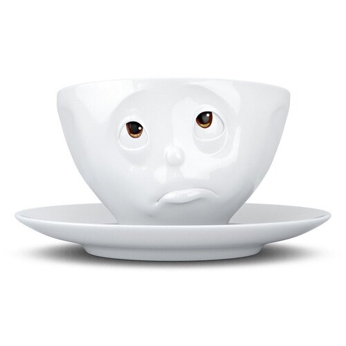Tassen Чашка с блюдцем с цветными глазами "Ну, пожалуйста"