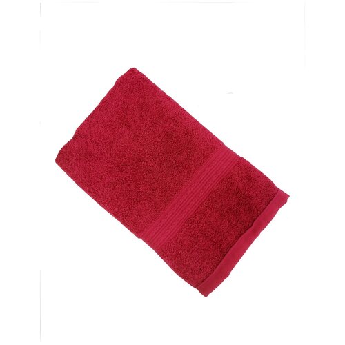 Полотенце махровое, Байрамали, бордовый, 50х90