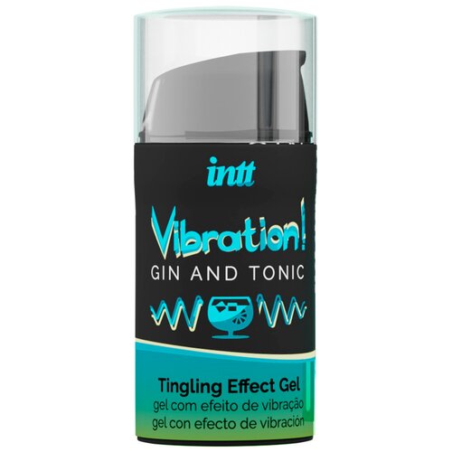 Гель-смазка  INTT Жидкий массажный гель Vibration! Gin Tonic, 30 г, 15 мл, клубника, 1 шт.