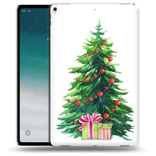 Чехол задняя-панель-накладка-бампер MyPads Елка новогодняя с подарками акварель для iPad Pro 12.9 (2018) A1895/A1983/A2014 противоударный