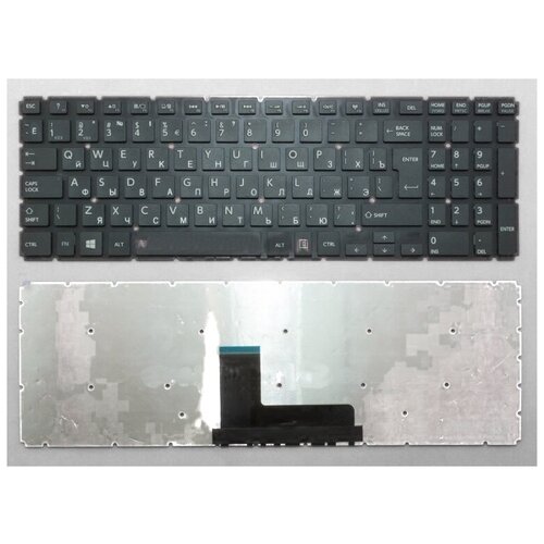 Клавиатура для ноутбука Toshiba AEBLIU01110 черная без рамки, Г-образный Enter