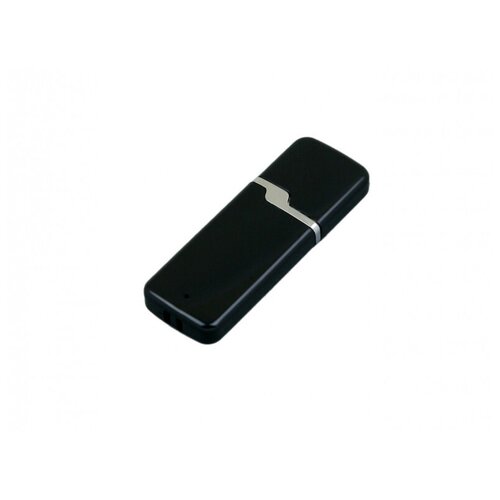 Промо флешка пластиковая с оригинальным колпачком (128 Гб / GB USB 2.0 Черный/Black 004)