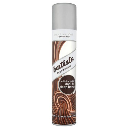 Batiste Dry Shampoo Dark Deep Brown - Шампунь сухой для темных волос 200 мл