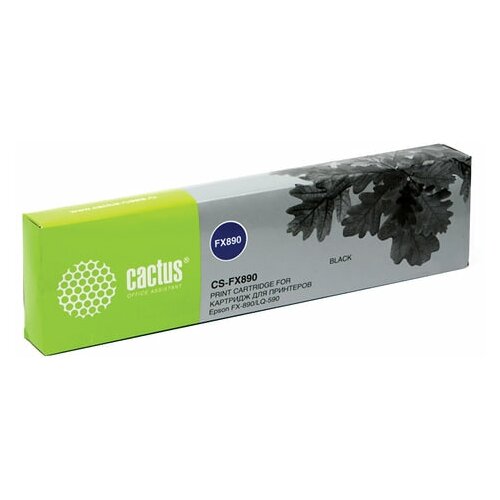 Картридж матричный CACTUS (CS-FX890) для EPSON LQ-590 черный, 2 шт