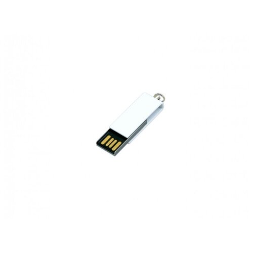 Металлическая флешка с мини чипом в цветном корпусе (4 Гб / GB USB 2.0 Белый/White minicolor1 Flash drive)
