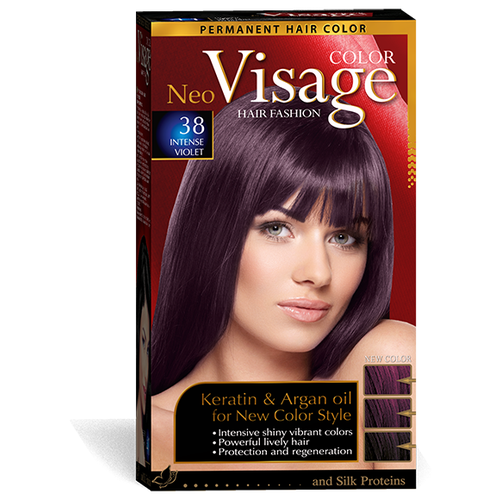 COLOR Visage Стойкая крем-краска для волос, 38 Интенсивно-фиолетовый / Intense Violet, 50 мл