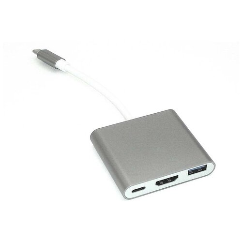 Аксессуар Адаптер Vbparts для APPLE MacBook Type-C - USB/HDMI/Type-C Grey 075337