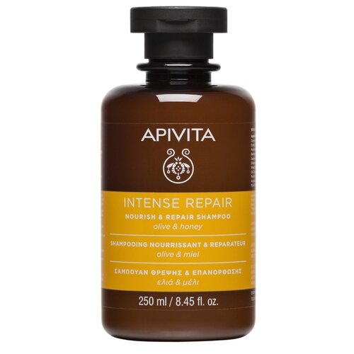 Apivita шампунь Intense Repair Nourish & Repair Shampoo Olive & Honey, 250 мл