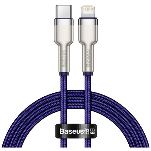 Кабель Baseus Cafule Series Metal Data Cable Type-C to Lightning PD 20W 1m Purple (CATLJK-A05)