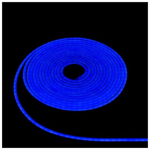 Гибкий неон Luazon Lighting 6 × 12 мм, IP65, 10 м, SMD2835, 120 LED/м, 12 В, свечение синее