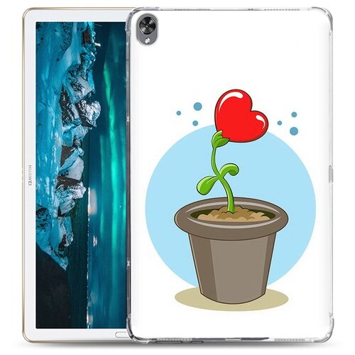 Чехол задняя-панель-накладка-бампер MyPads Растение любви 14 февраля для Huawei MediaPad M6 10.8 противоударный