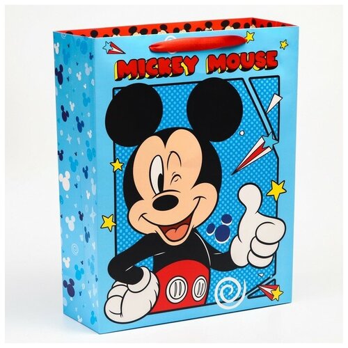 Пакет подарочный "Mickey Mouse", Микки Маус, 31х40х11,5 см