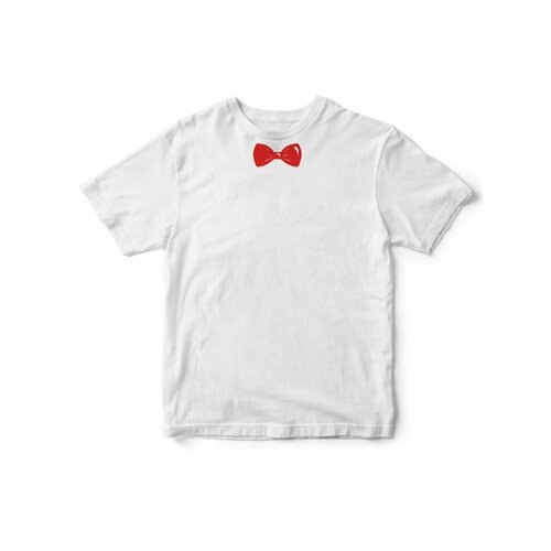 Футболка Красный галстук-бабочка, размер S, белый