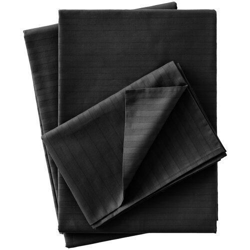 Комплект наволочек Verossa Stripe, страйп-сатин, 70 х 70 см, 2 шт., black